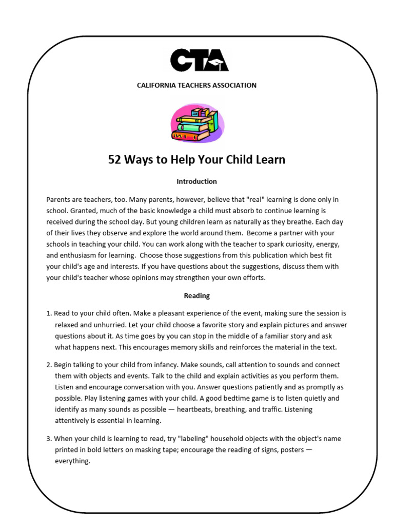 52-Ways-to-Help-Your-Child-Learn | PDF 52-Ways-to-Help-Your-Child-Learn | PDF