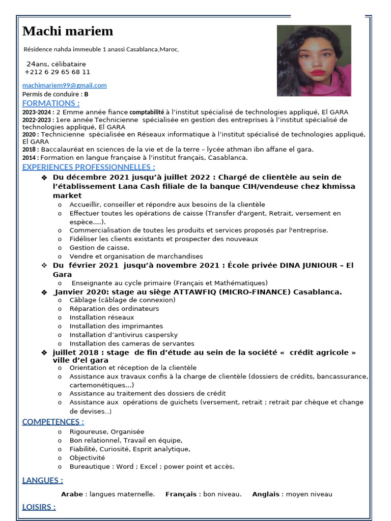 CV- Meriem Casa New | PDF