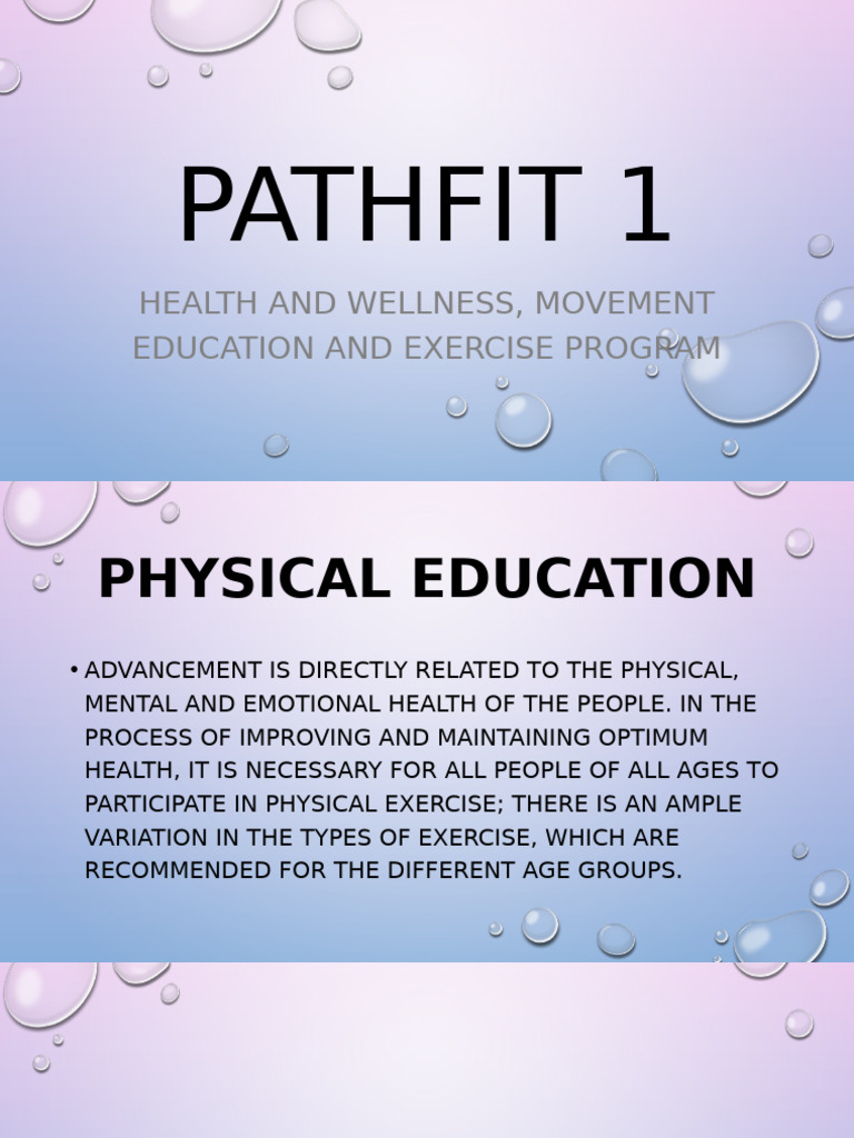 Pathfit 1 | PDF | Muscle Contraction | Self-Improvement