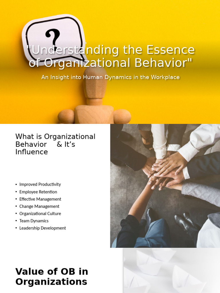 Class Week 2 Understanding The Essence of Organizational Behavior | PDF