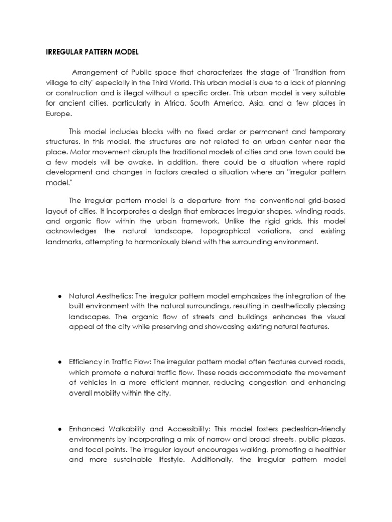 Irregular Pattern Model | PDF