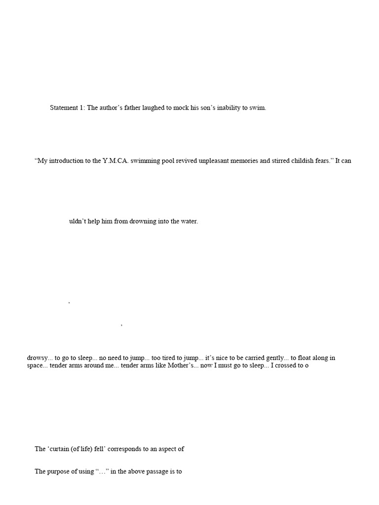 Deep Water - Writing Tasks | PDF