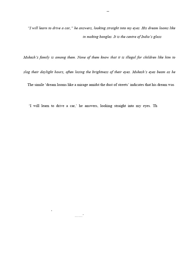 Lost Spring - Class Xii - Writing Tasks | PDF