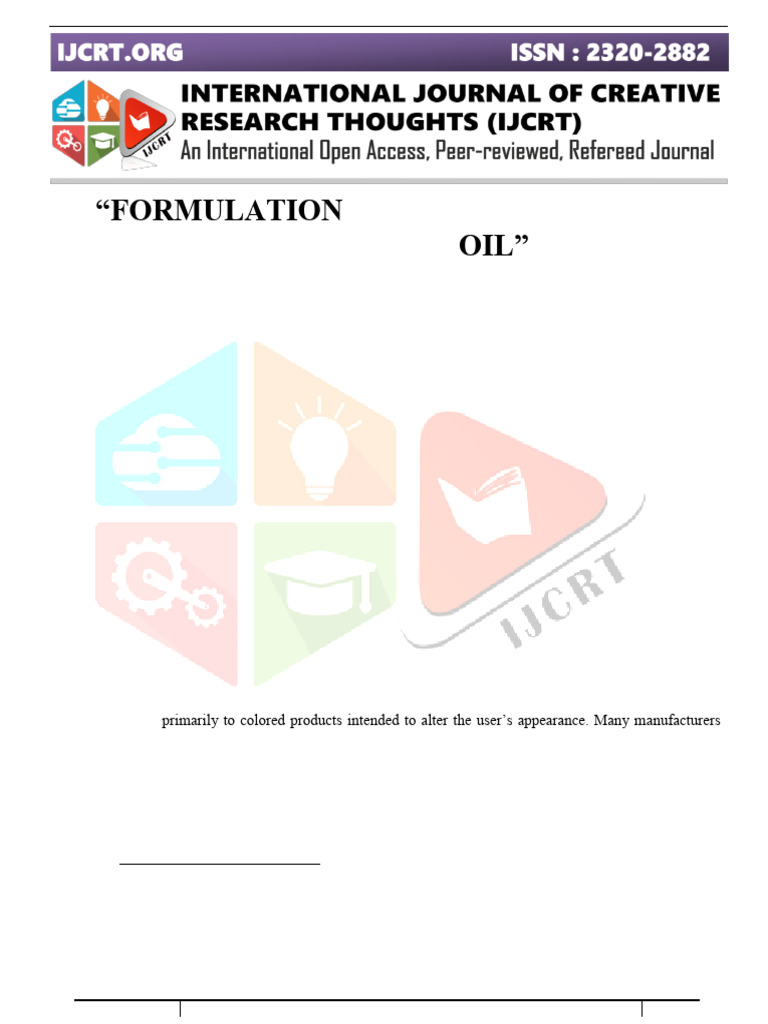 Herbal Hair Oil Formulation and Evaluation | PDF | Titration | Chemistry