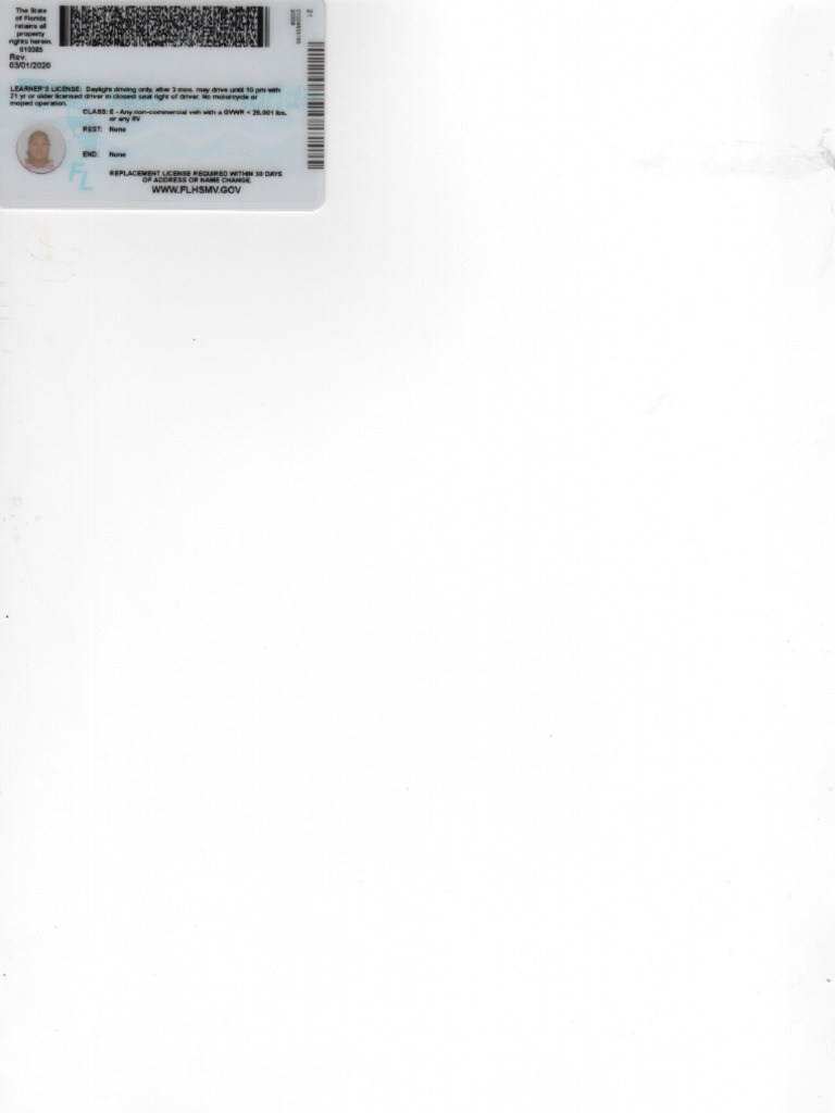 Maria Sevilla License Back | PDF