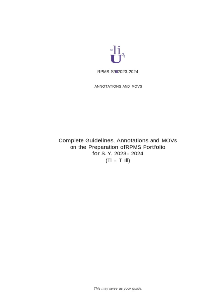 RPMS 2023 - 2024 With Annotation | PDF