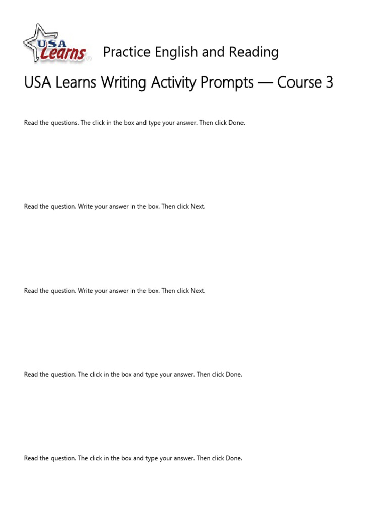 Course3 Writing Prompts | PDF