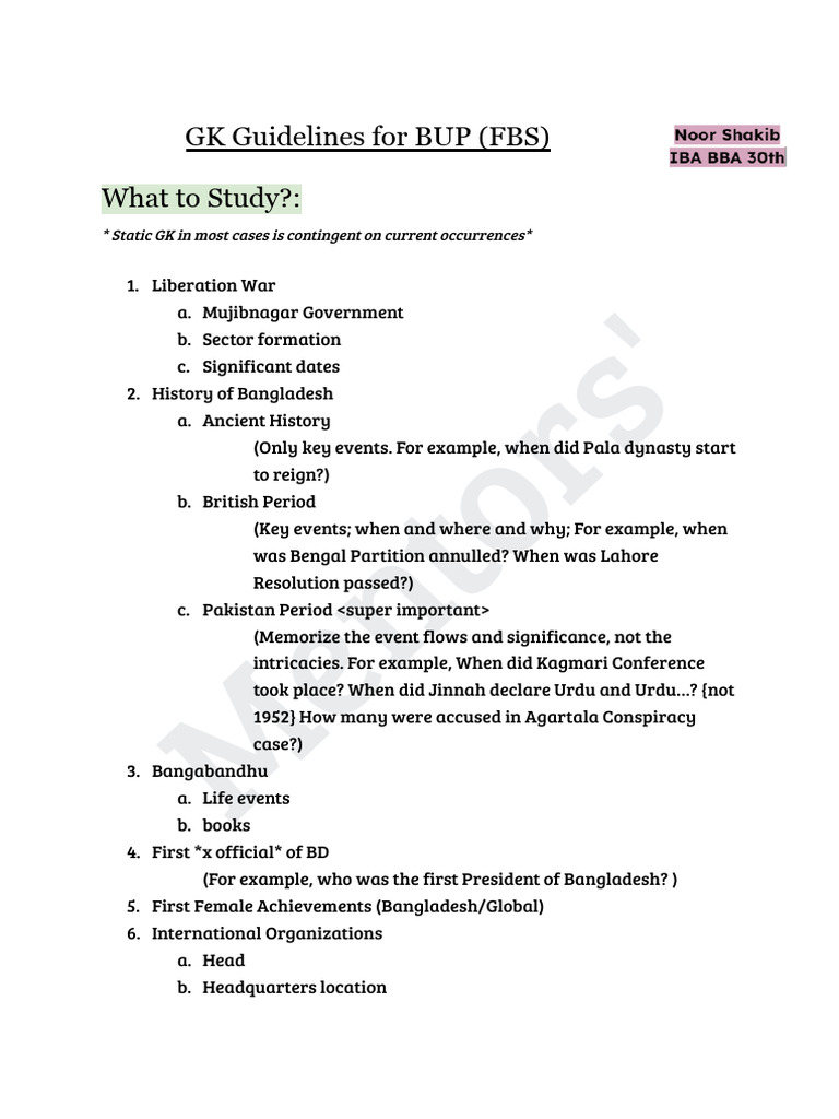 BUP GK Guideline | PDF