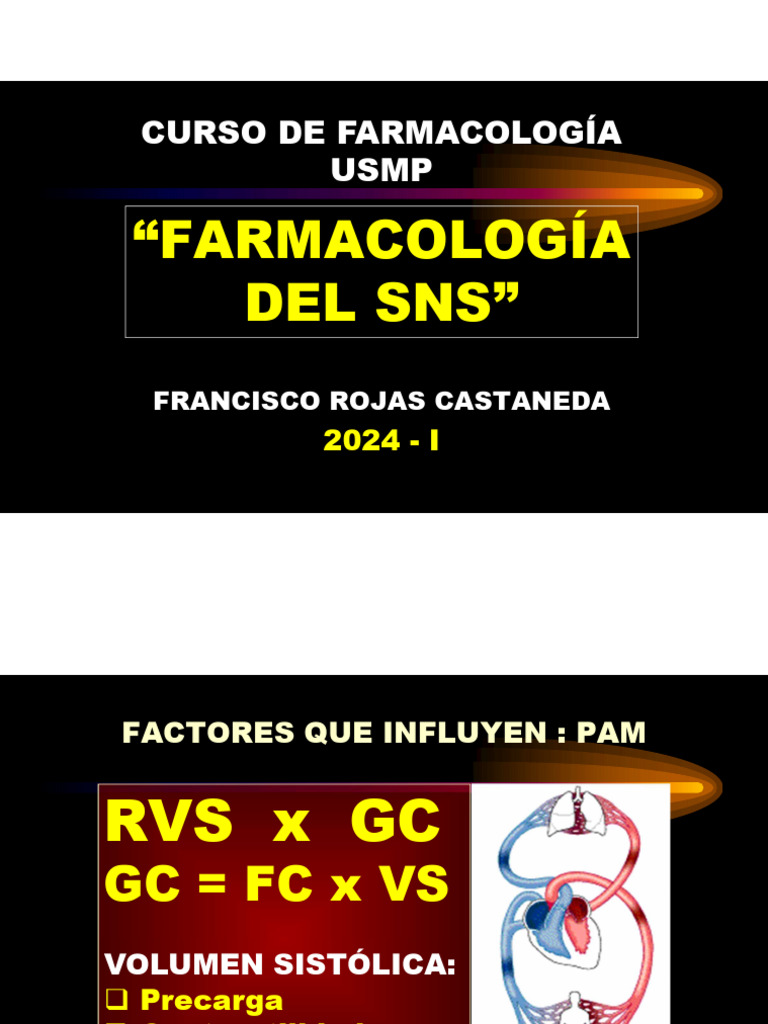 2024-I - Farmacología SNA - Simpático | PDF