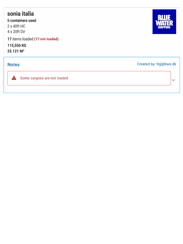 FCL - Load Plan | PDF