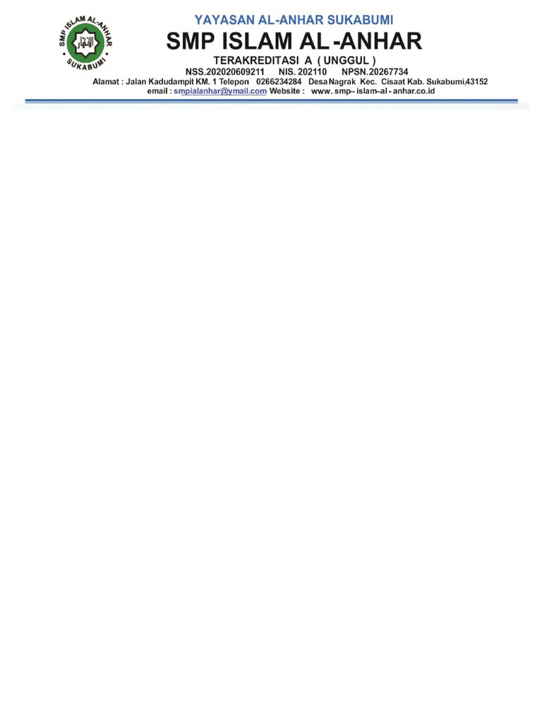 Kop Surat Al Anhar | PDF