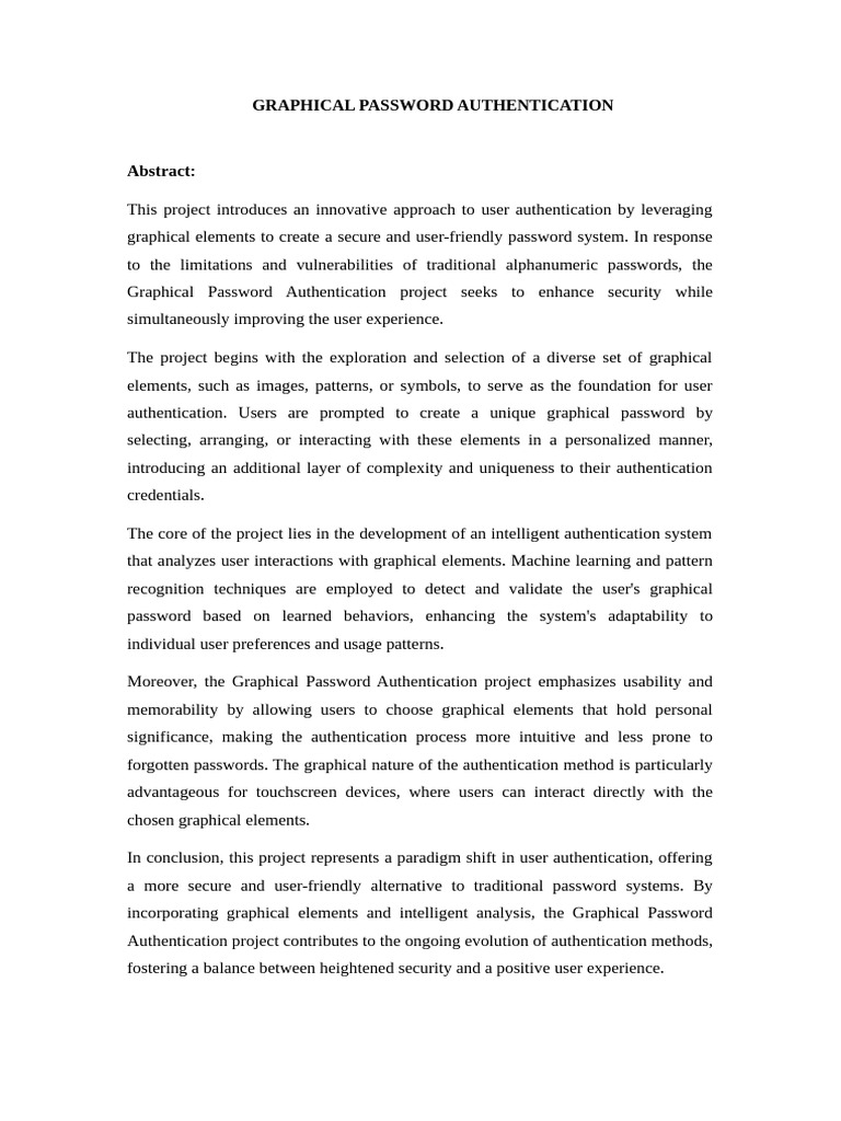 Graphical Password Authentication Pdf