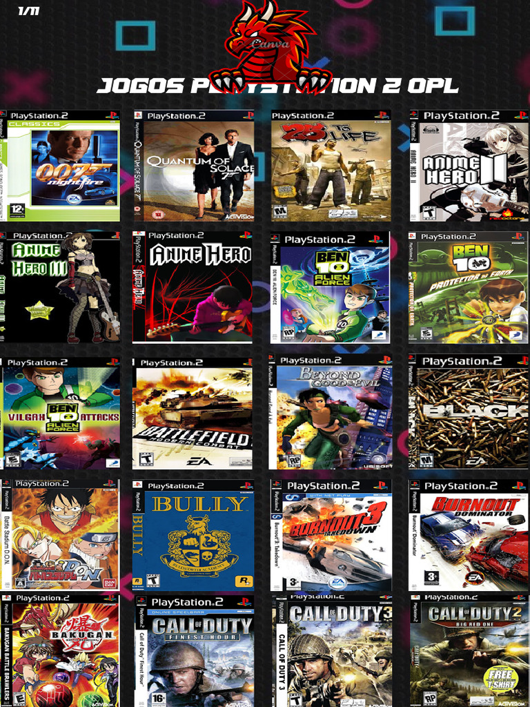 Catalogo de Jogos Ps2 Opl | PDF