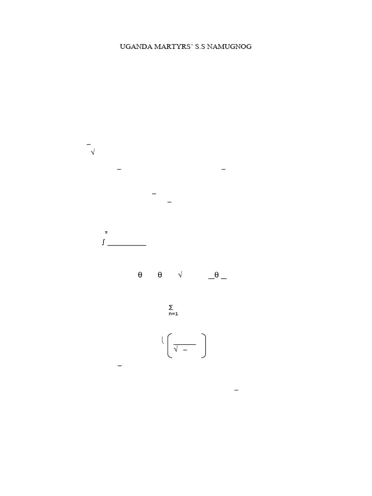 ALEVEL Math Pepr 1 Set 22 | PDF