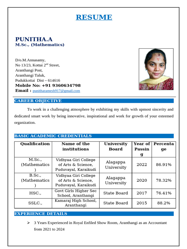 PUNITHA | PDF