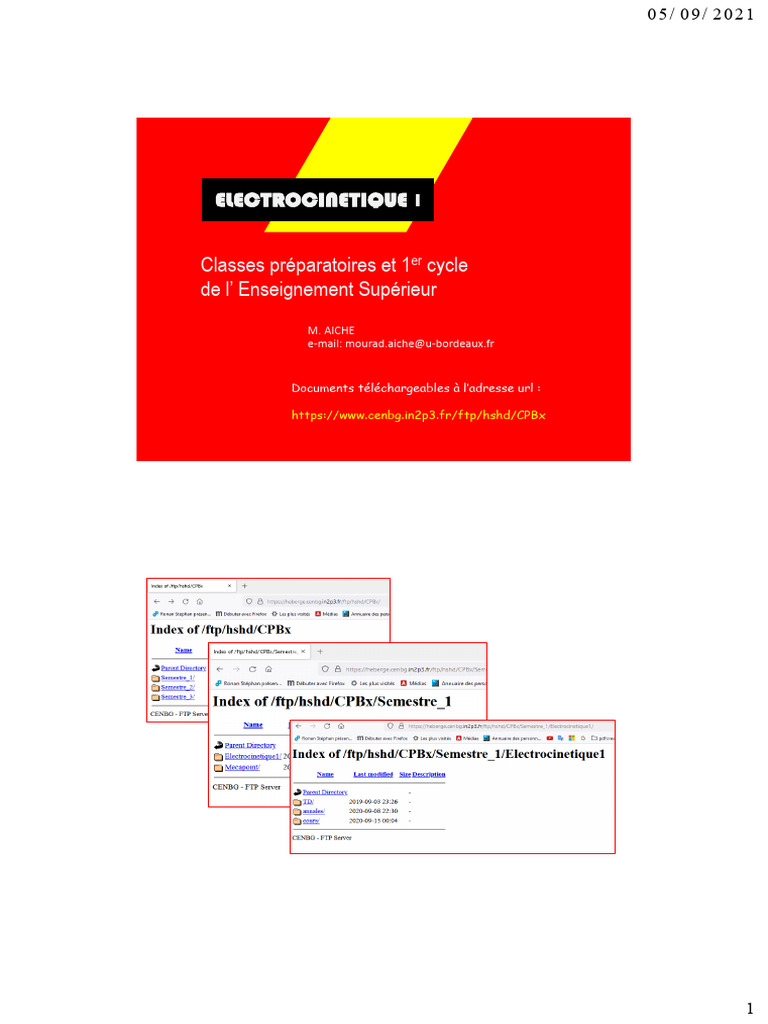 ELECTROCINETIQUE Cours1 | PDF