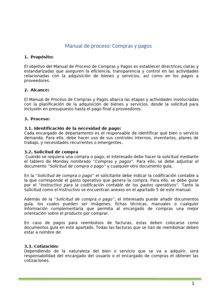 MP Proceso compras y pagos | PDF
