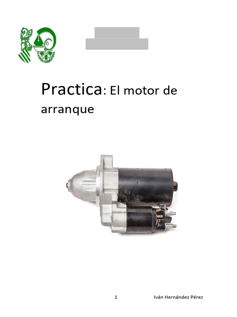 Practica Motor de Arranque | PDF