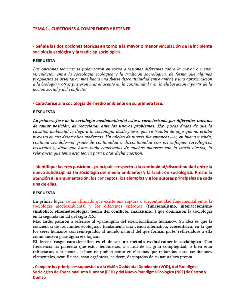 Autocomprensión TEMA 1 | PDF