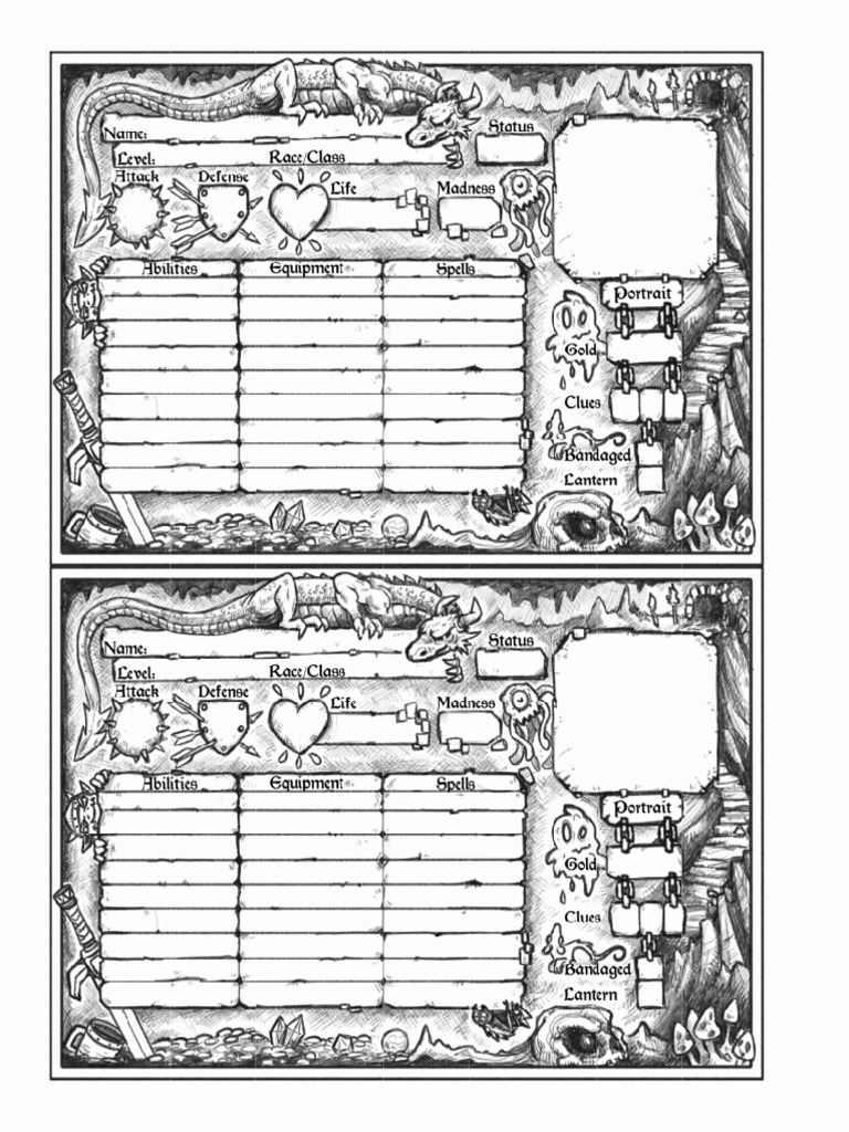 4AD Artistic Character Sheets v1 | PDF