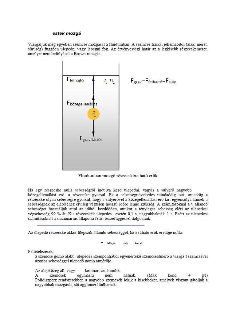 Ülepítés Elmélet | PDF