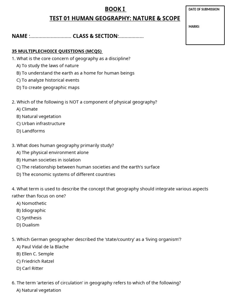 Book I Test 1 2 3 | PDF