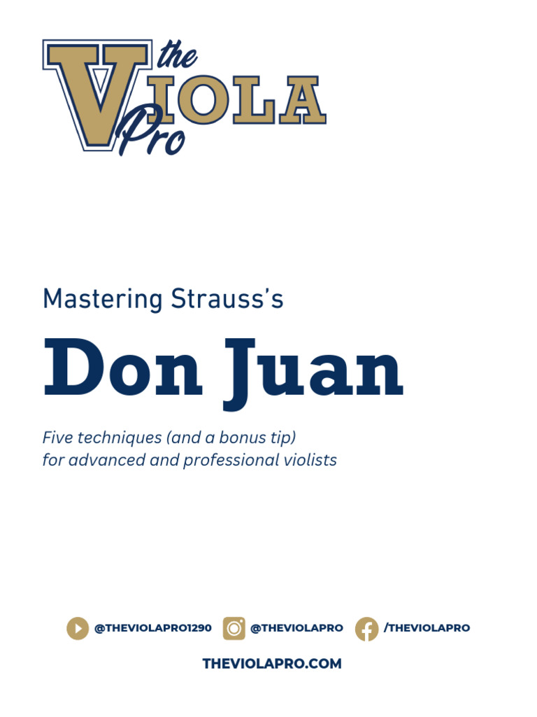 The Viola Pro Don Juan Practice Tips | PDF