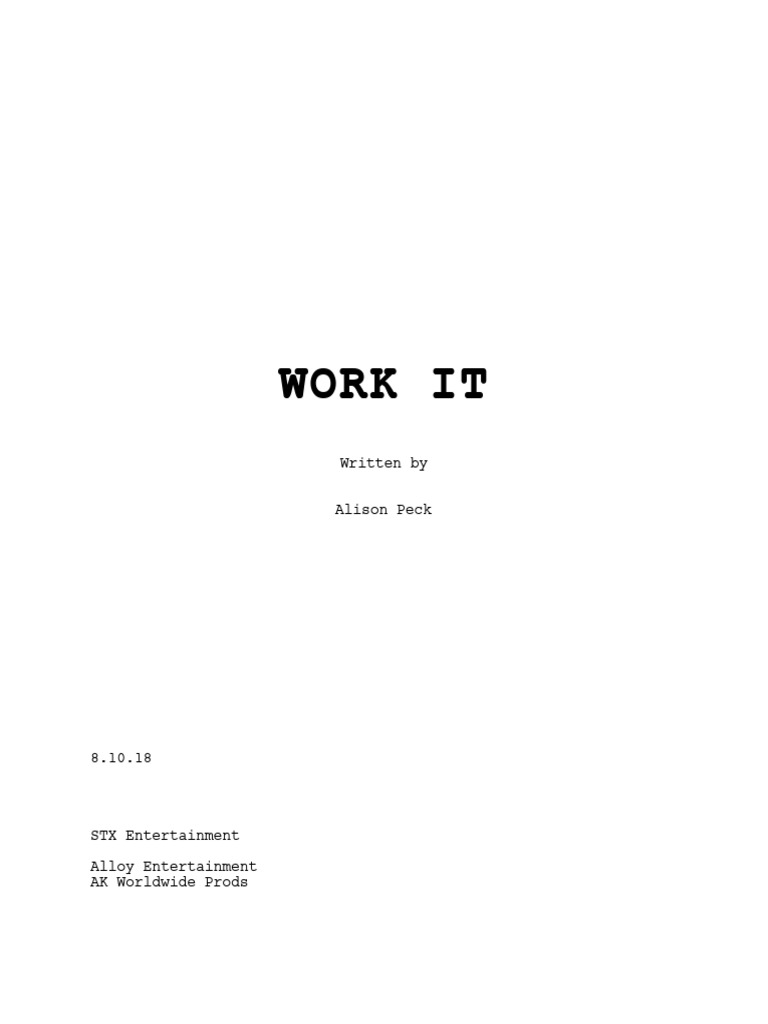 Work It 2020 | PDF