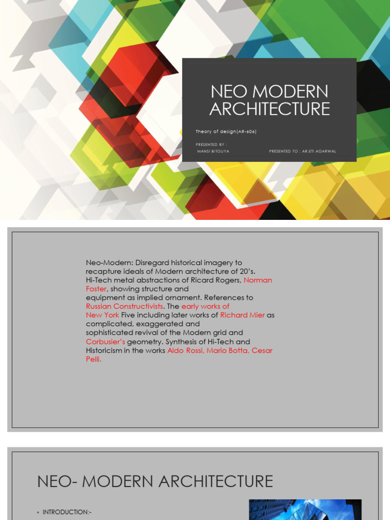 Neo Modern Architecture1 | PDF