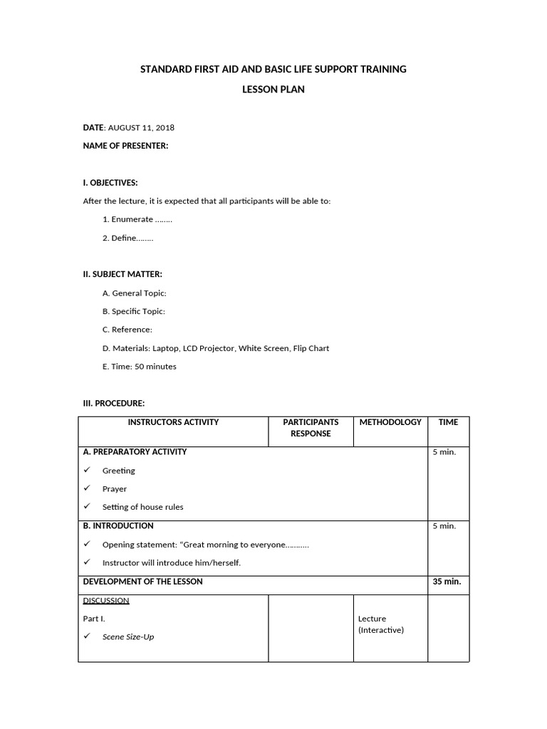 Lesson Plan Rcat | PDF