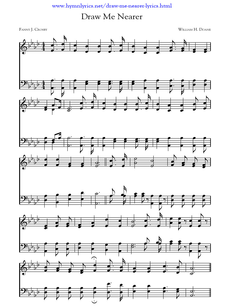 Draw Me Nearer Sheet Music | PDF