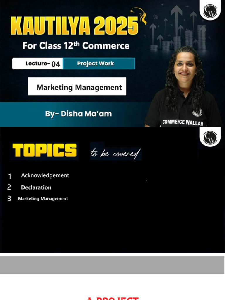 Project Work 04 - Class Notes - Kautilya 2025 | PDF