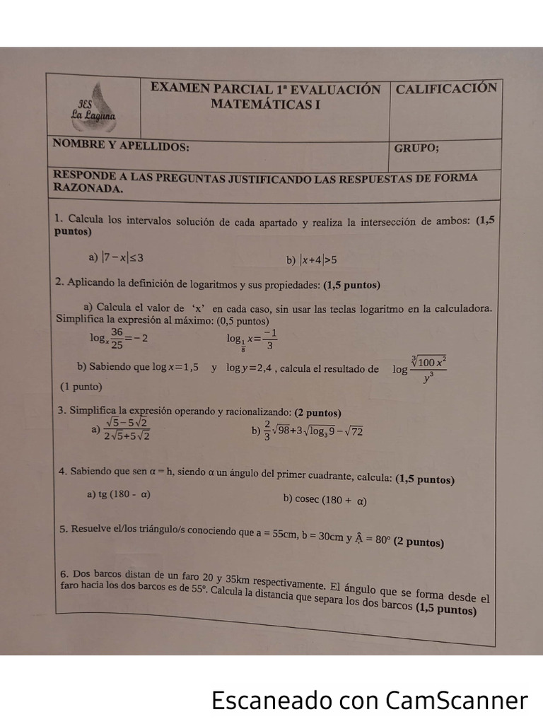 Examen1 1 Bto | PDF