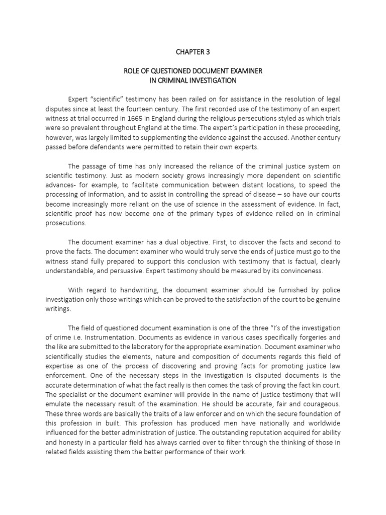 Questioned Document Module 3 | PDF