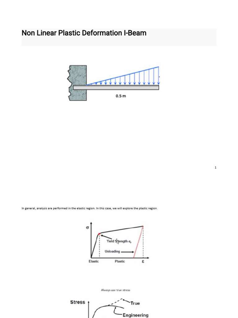 Simulation Steps - Non Linear Plastic Deformation I | PDF