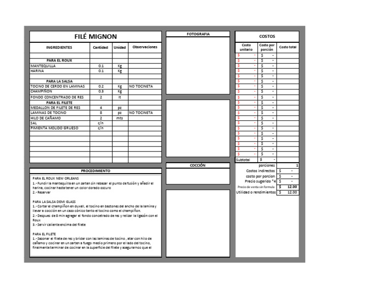 Salsa Y Filete Mignon Al Sartén Pdf