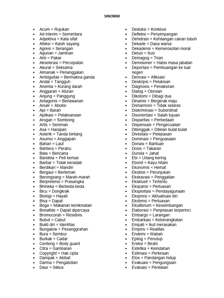 Sinonim | PDF