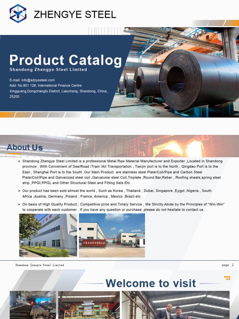 Zhengye Steel Catalog | PDF
