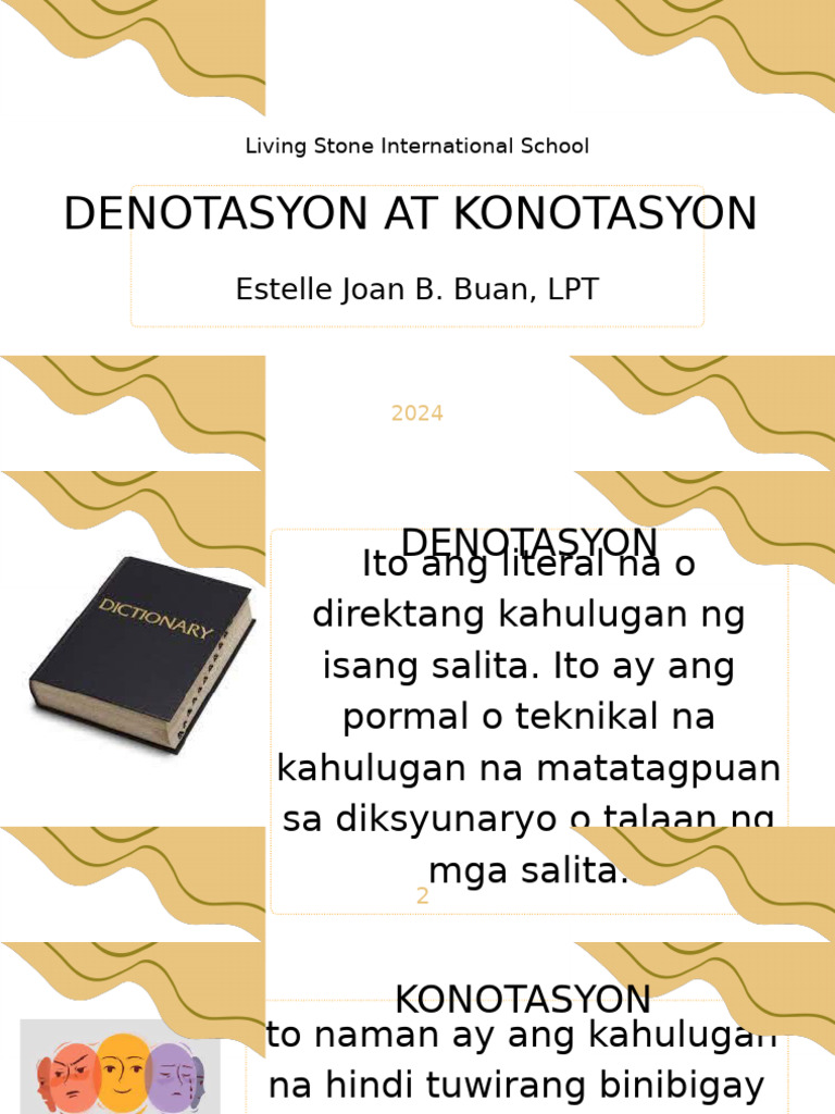 Denotasyon at Konotasyon | PDF