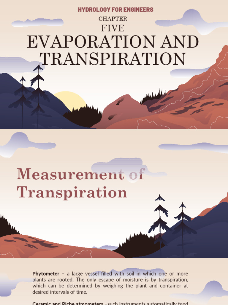 Hydrology For Engineers Chapter 5 | PDF | Evapotranspiration | Home & Garden