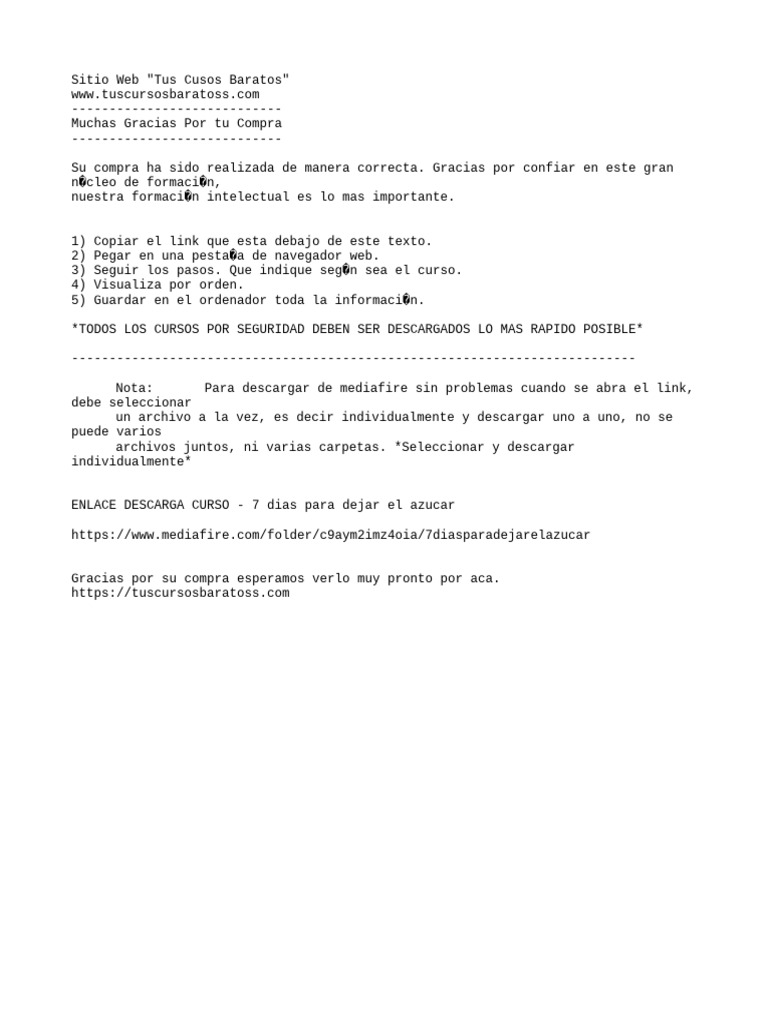 7 dias para dejar el azucar mindvalley | PDF