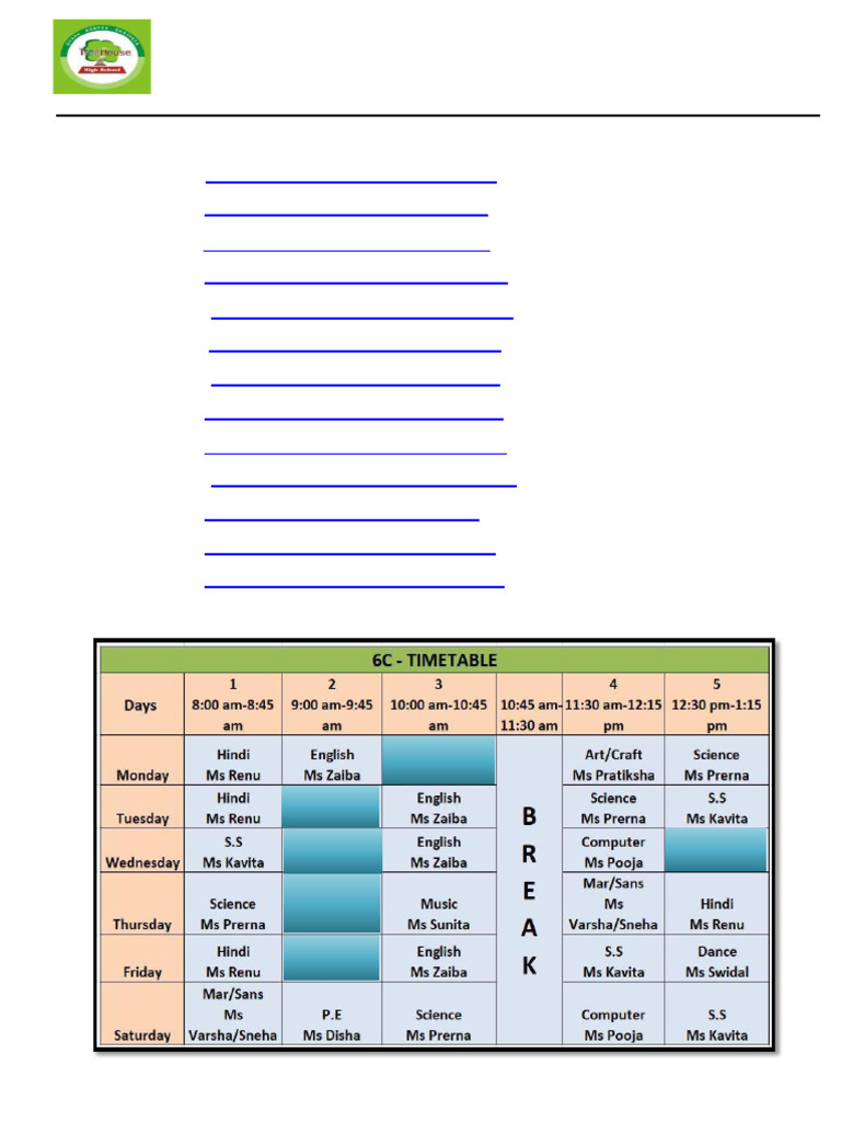 Ashirwad Gupta Class 6C Online Classes Link | PDF