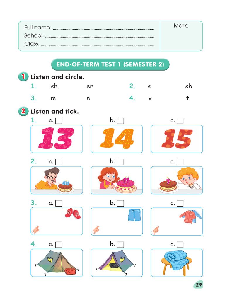 End-Of-Term Test 1 (Semester 2) | PDF