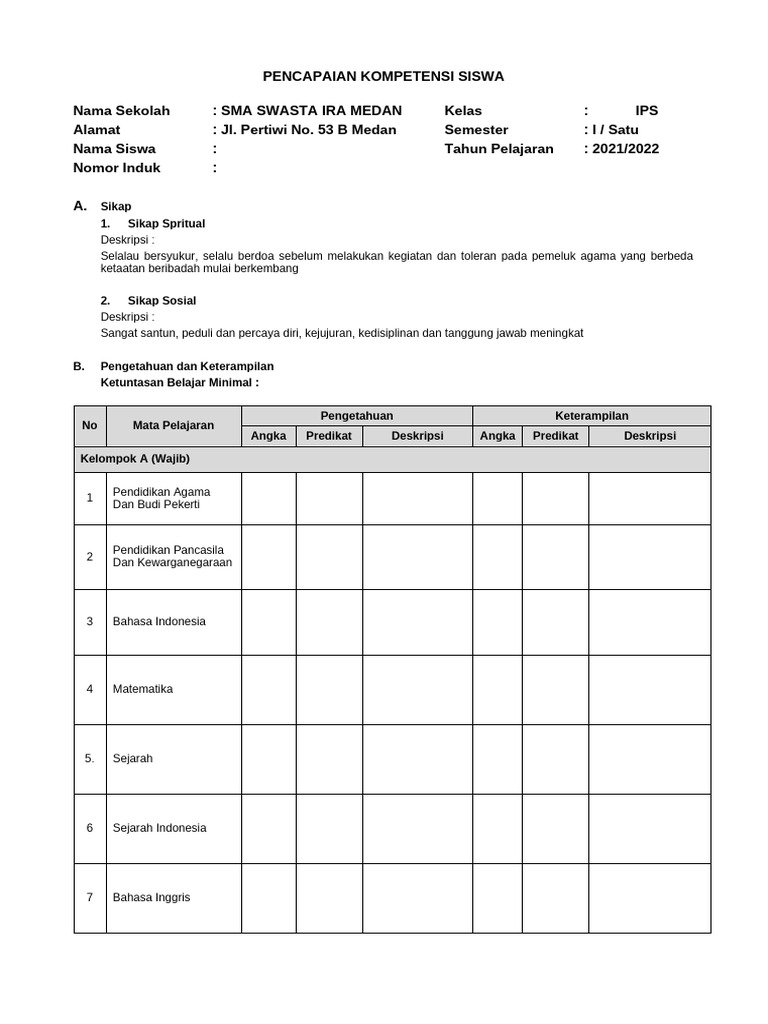 Format Raport Sem 2 Ips | PDF