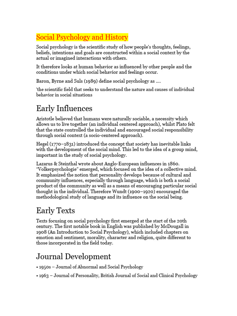 Social Psychology | PDF