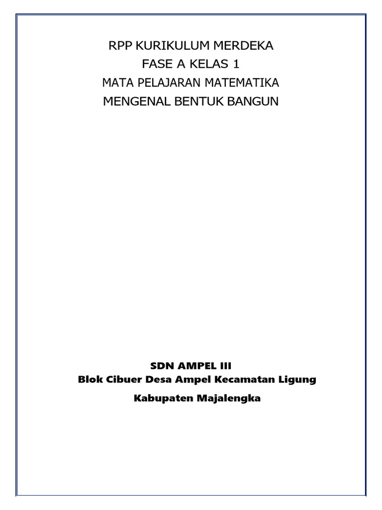 Modul Ajar- RPP HABIBAH KELAS 1 (2) | PDF