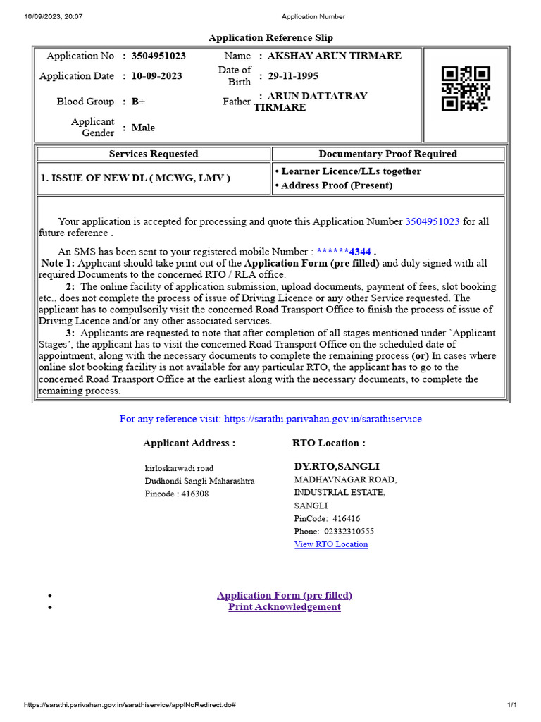 Application Number DL AKSHAY | PDF