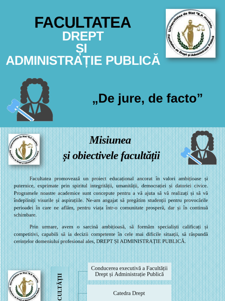 Facultatea Drept Si Administratie Publica | PDF