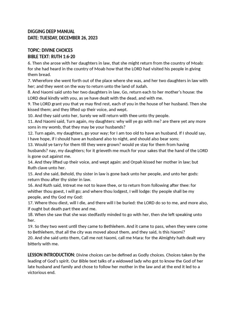 Digging Deep Manual 26122023 | PDF