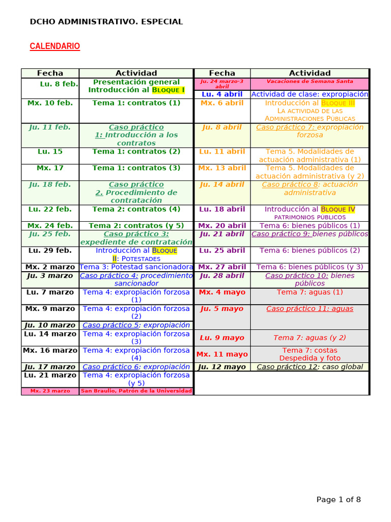 Dcho Administrativo Especial | PDF